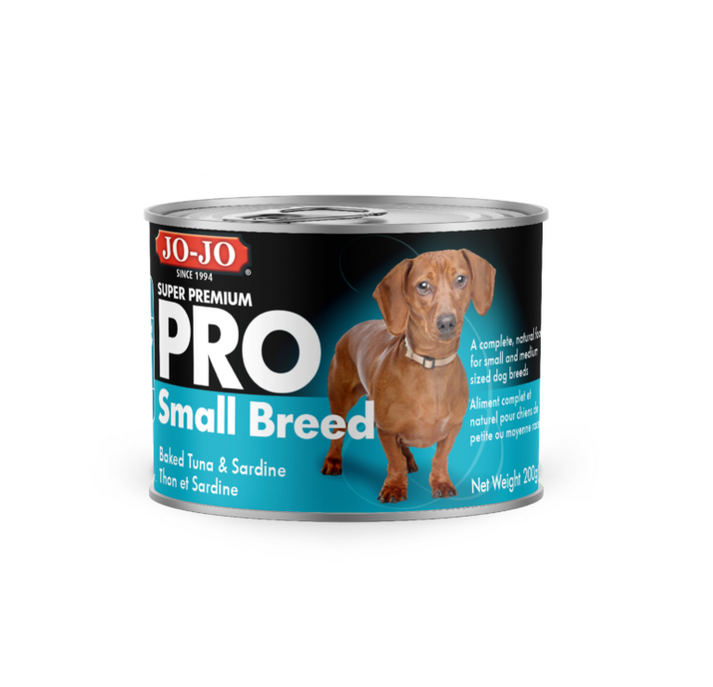 JOJO PRO Small Breed Baked Tuna & Sardine Mousse 12 x 200g | JOJO Pet Food for dogs and cats